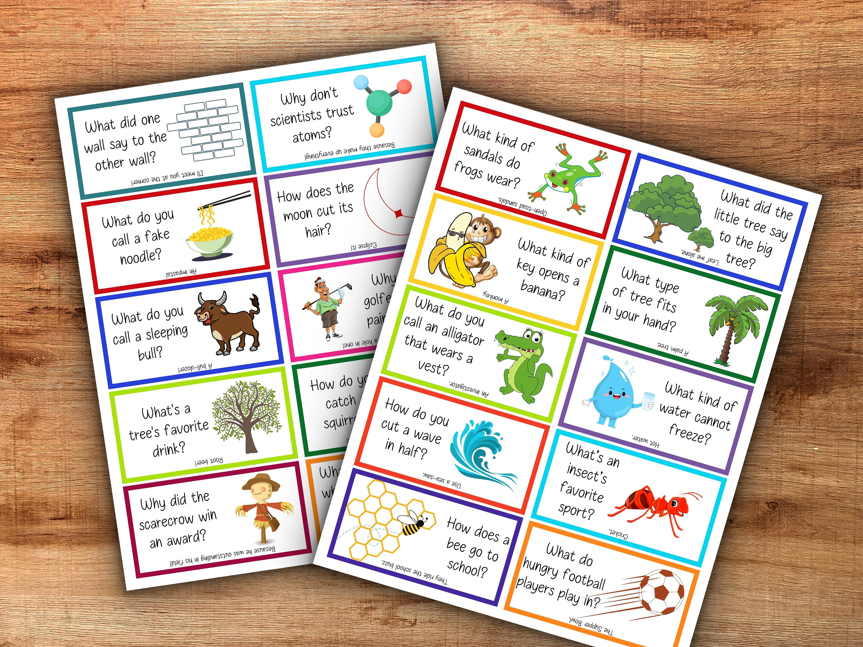 Printable 80 Lunchbox Jokes for Kids Joke Cards Funny - Etsy