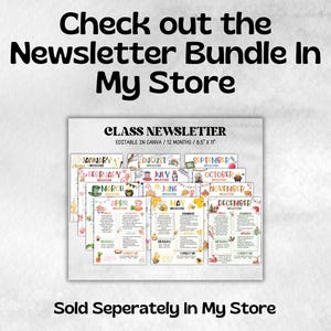 Thanksgiving November Classroom Newsletter, Parent Communication ...