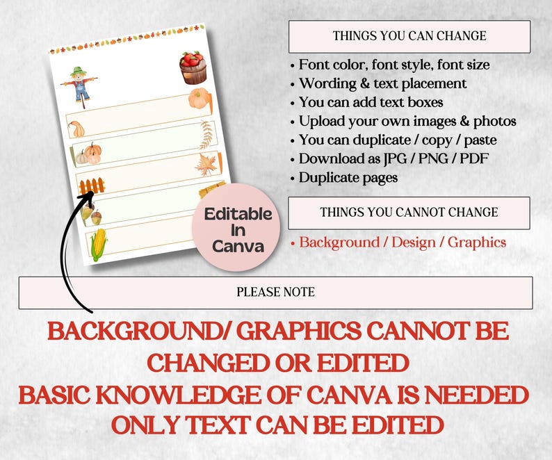 Customizable Fall Autumn School Spirit Week Flyer, PTO Schedule ...