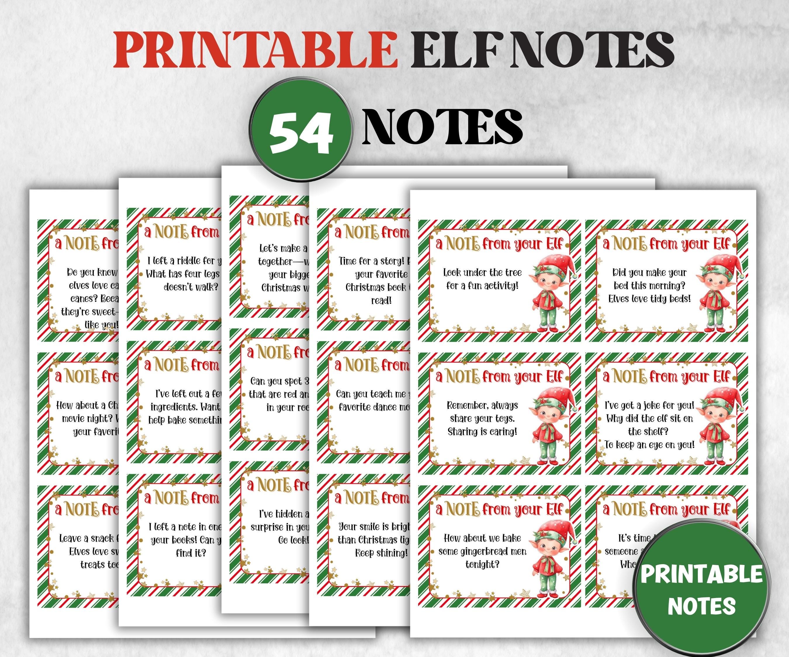 Note From Your Elf, Printable Elf Note, Printable Christmas Activities ...
