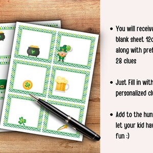 St. Patrick's Day Scavenger Hunt I St Patty Day Game I Letter From ...