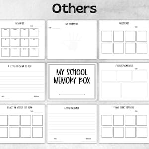 School Keepsake Memory Box, Baby Memory Box Kit, Memory Book, Memory ...