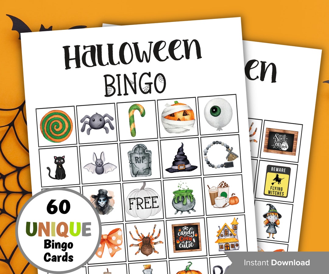 Halloween Candy Bingo, Mix and Mingle Bingo Cards, Halloween Activities ...
