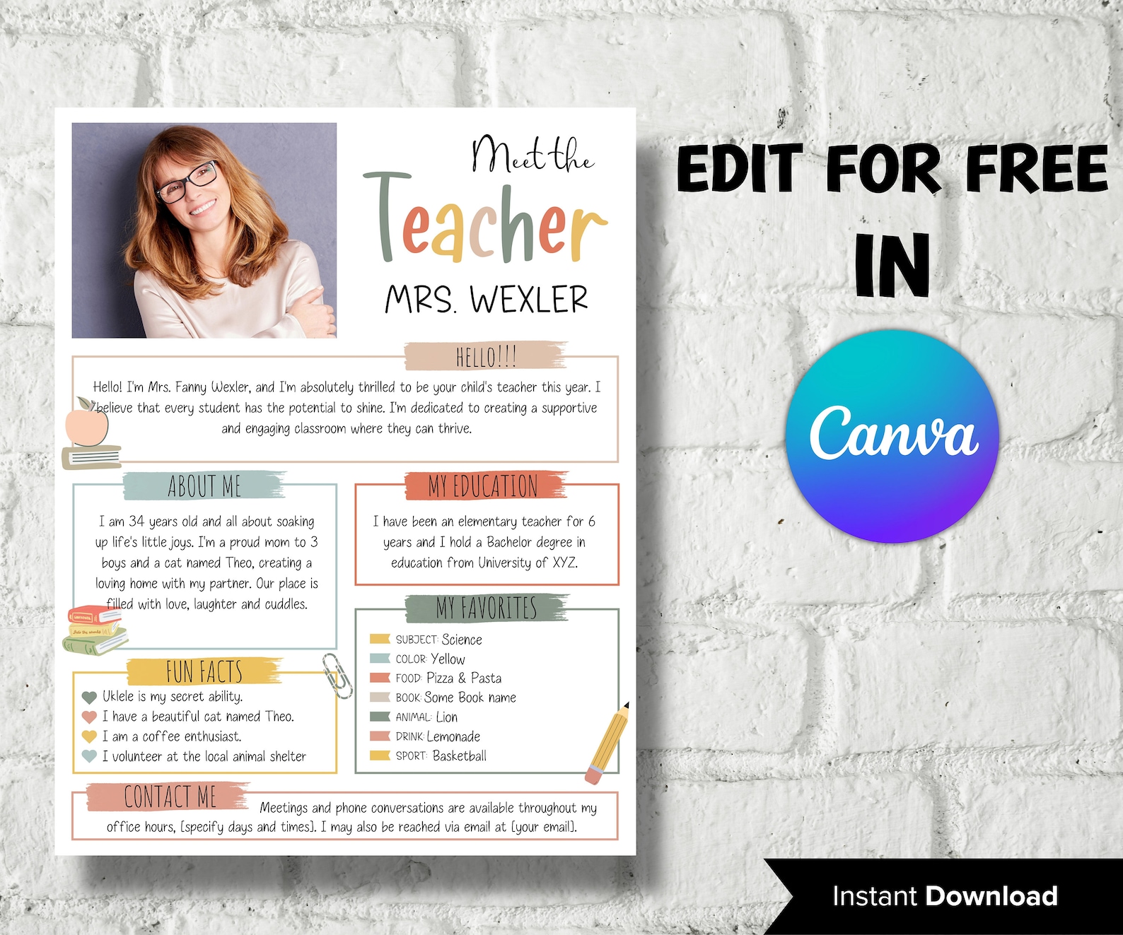 Meet the Teacher Editable I I Meet the Teacher Boho Template I Editable ...