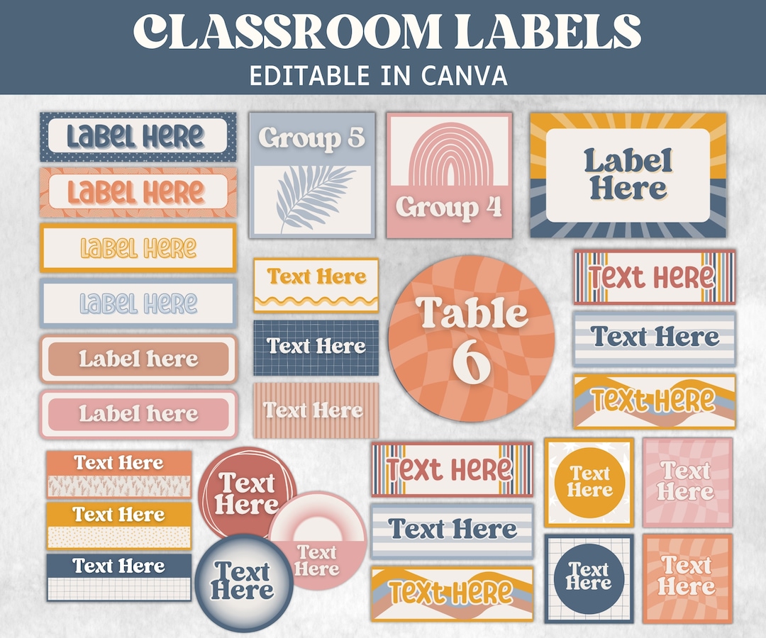 Editable Classroom Label, Teacher Organization Theme, Back to School ...