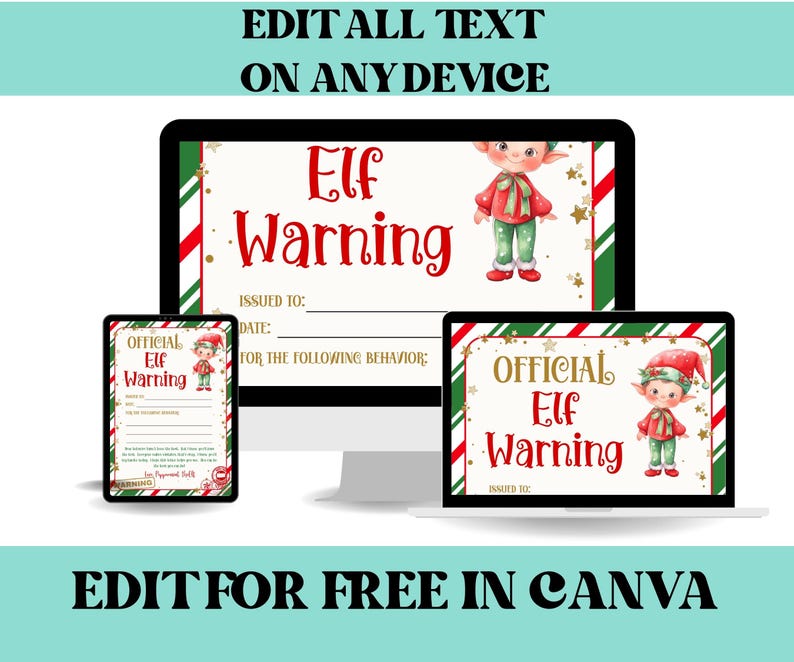 Elf Warning Letter Template, Elf Official Warning Letter, Final Warning ...