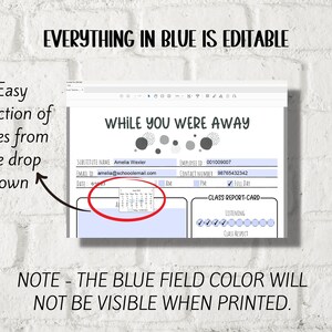 Fillable Editable Substitute Teacher Notes I While You Were Away I ...
