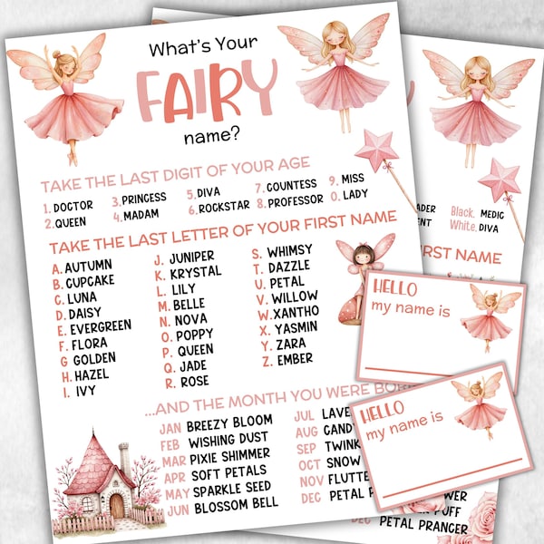 Whats Your Fairy Name - Etsy