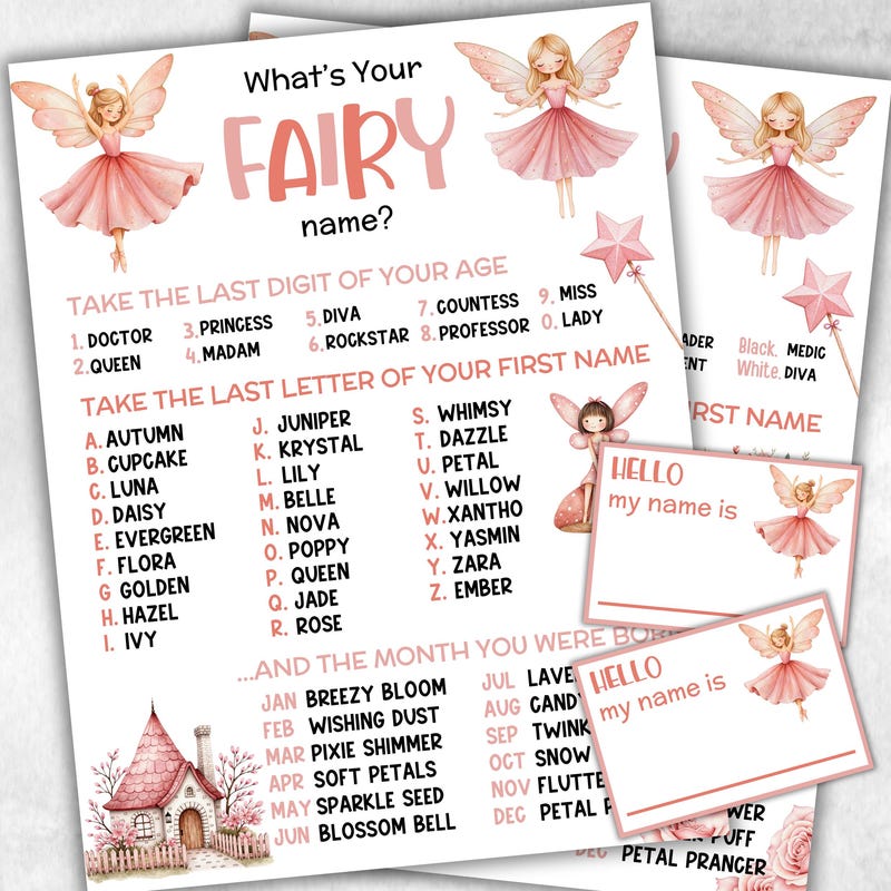 Whats Your Fairy Name - Etsy