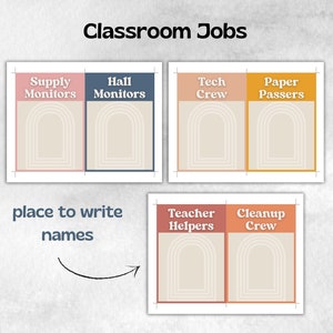 Classroom Editable Jobs Chart, Teacher Resources, Kindergarten ...