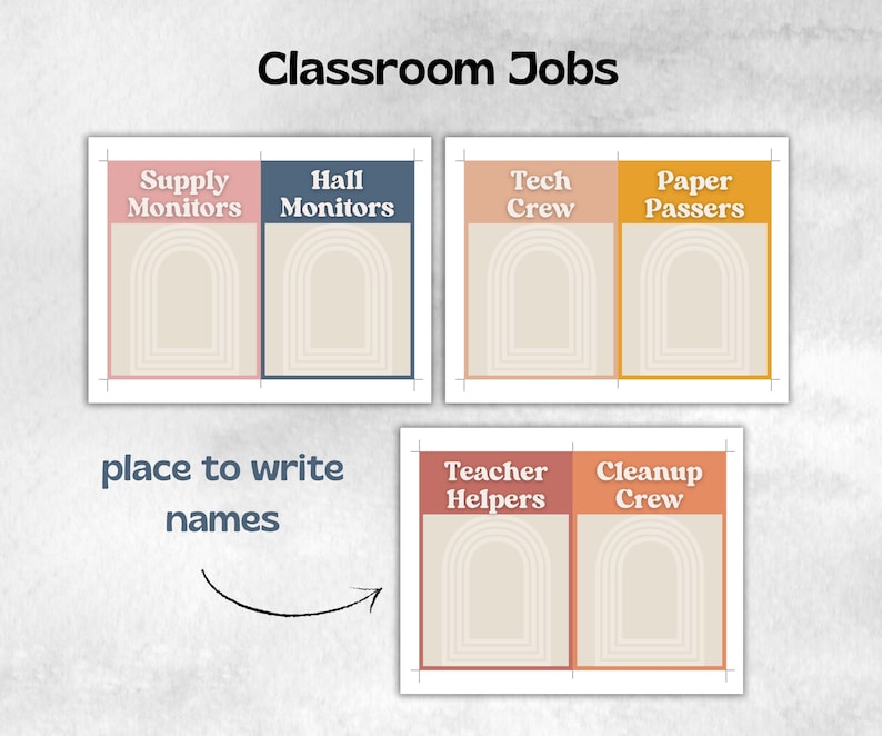 Classroom Editable Jobs Chart, Teacher Resources, Kindergarten ...