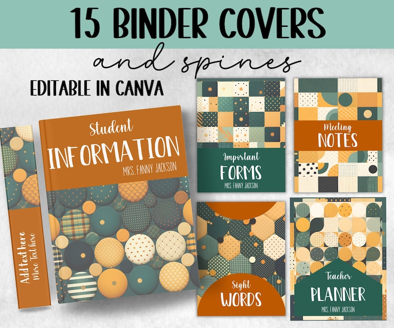 Retro Printable Binder Covers Teacher Binder Binder Insert I Binder ...