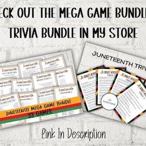 Juneteenth Games Bundle I Juneteenth Activities I African American ...