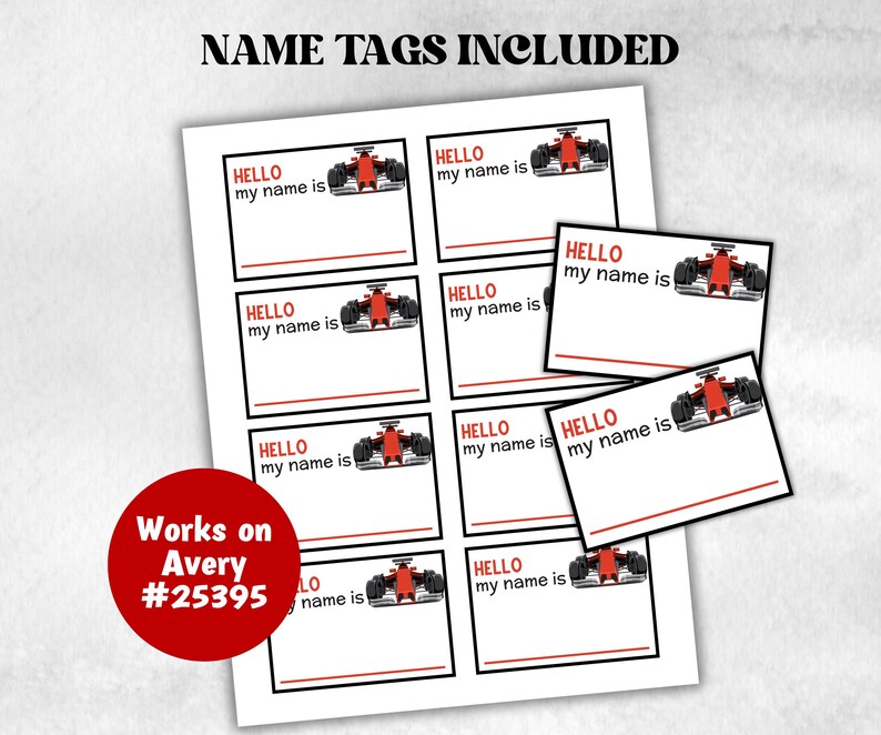 What is Your Race Car Name Printable Game, Office Party, Daycare Name ...
