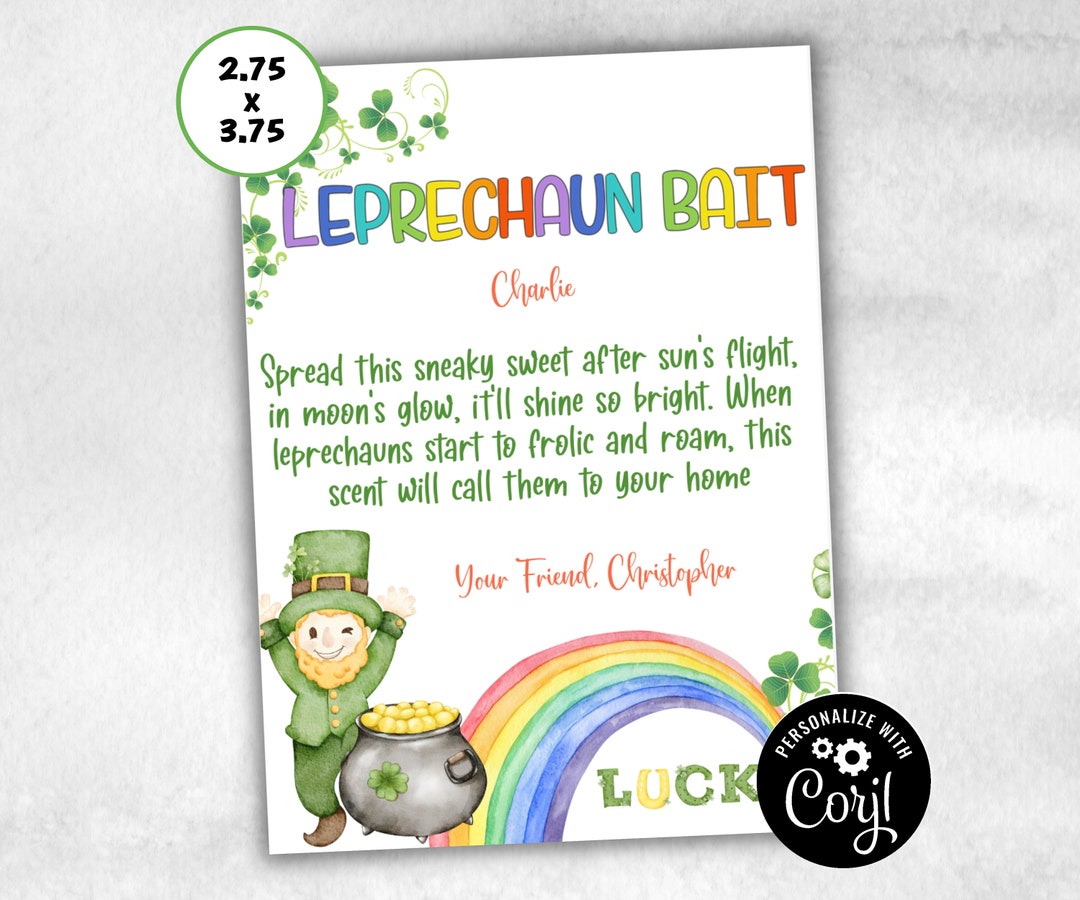 St. Patrick's Day Bait Printable Tags My Lucky Charm Bag Toppers ...
