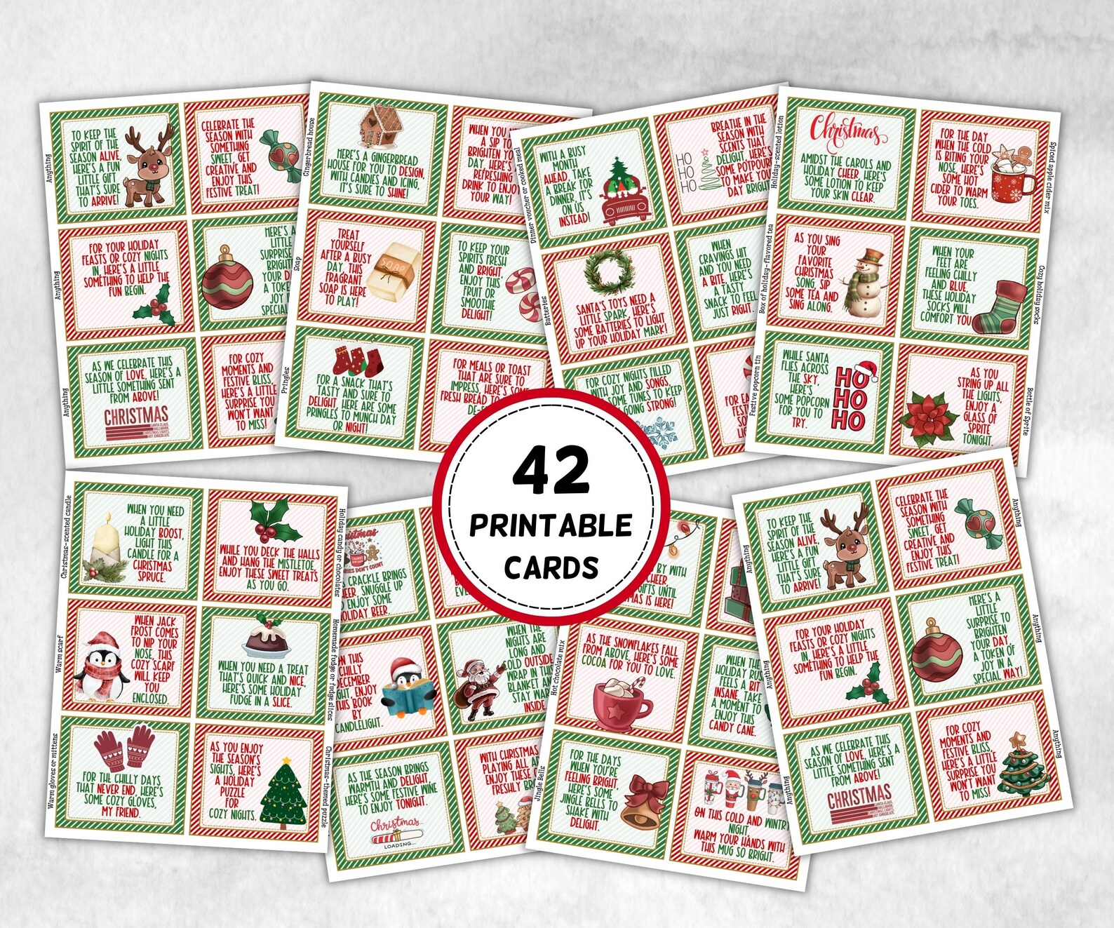 Printable 12 Days of Christmas Gift Tags, Holiday Tags for Teachers ...