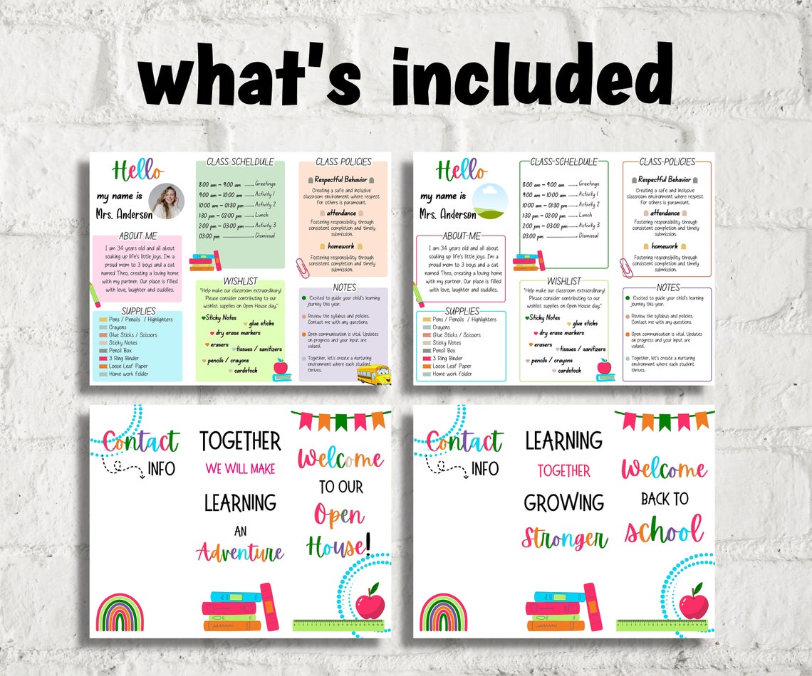 Meet the Teacher Template Editable Open House Template - Etsy