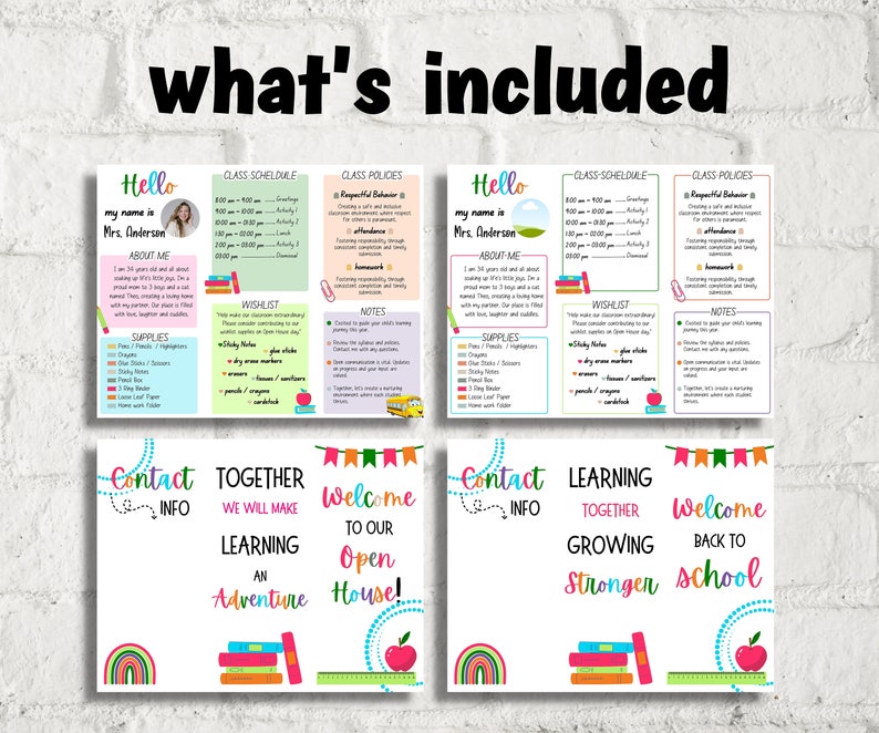 Meet the Teacher Template Editable Open House Template - Etsy