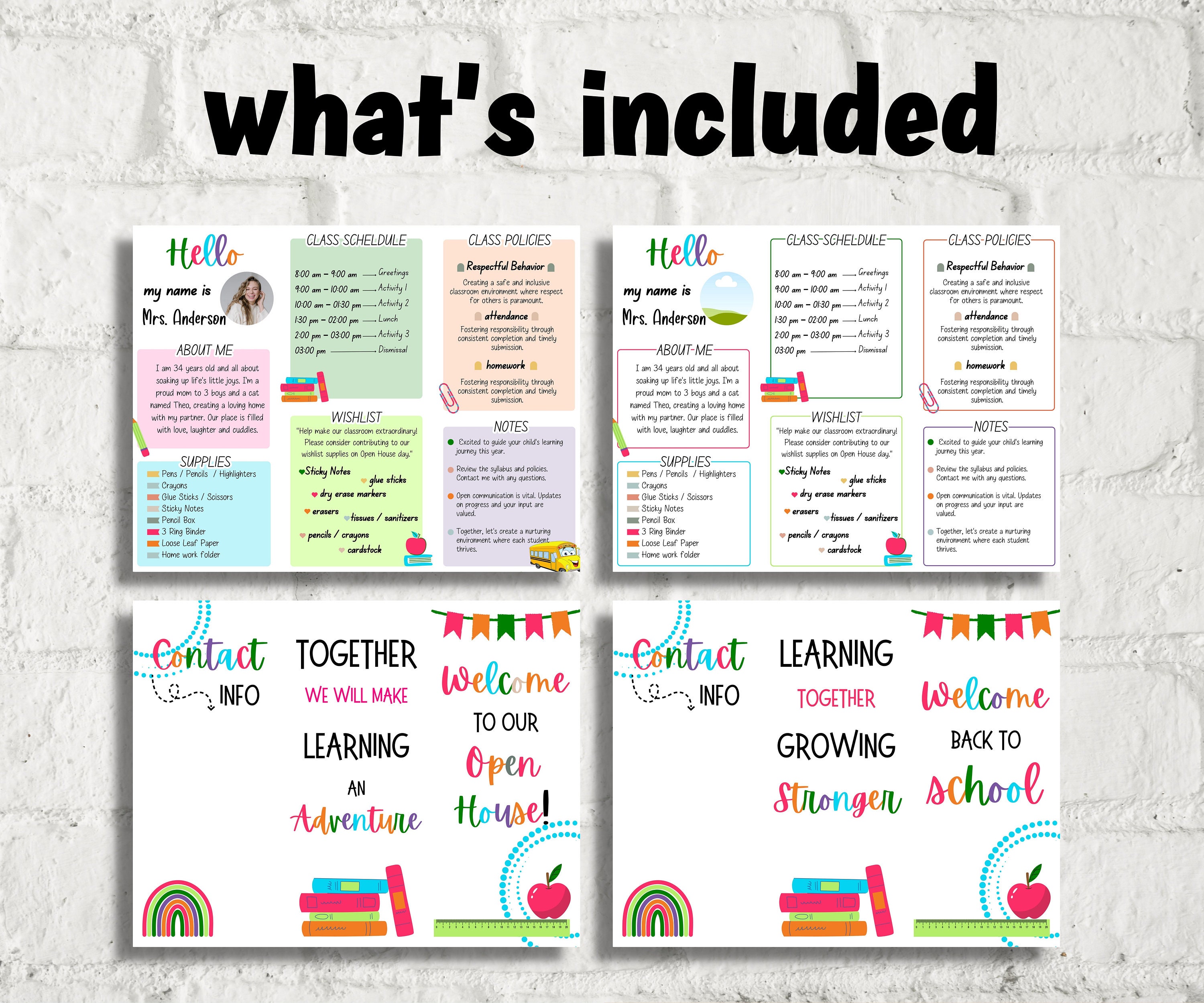 Meet the Teacher Template Editable Open House Template - Etsy