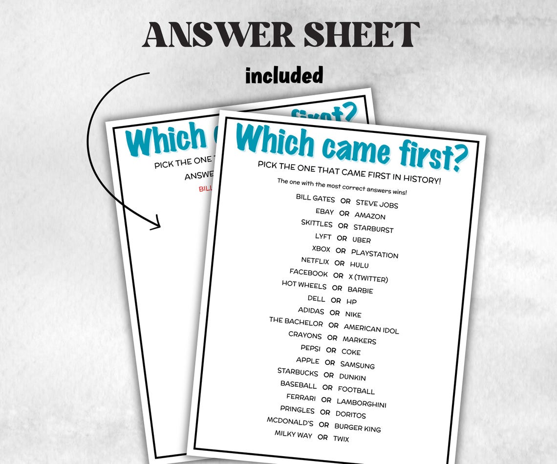 Pop Culture Which Came First Quiz, Match Uptrivia Game, Guess Senior ...