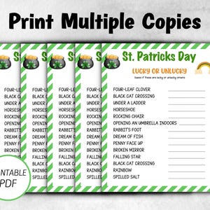 St. Patrick's Day Luck Unlucky Game, Office Fun, No Drinking Activity ...