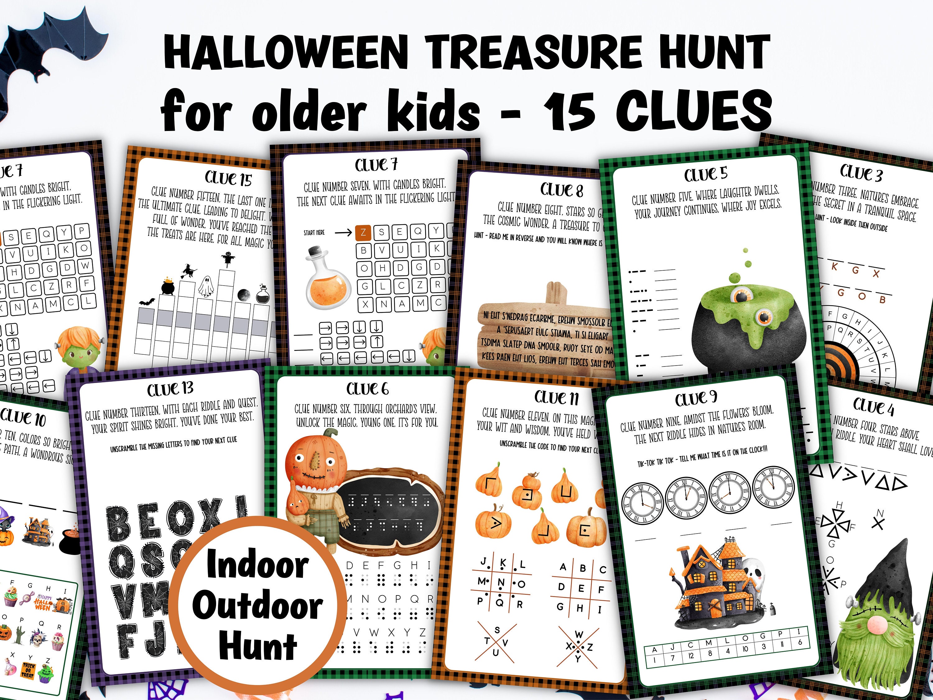 Halloween Indoor Outdoor Treasure Hunt for Teens Scavenger - Etsy