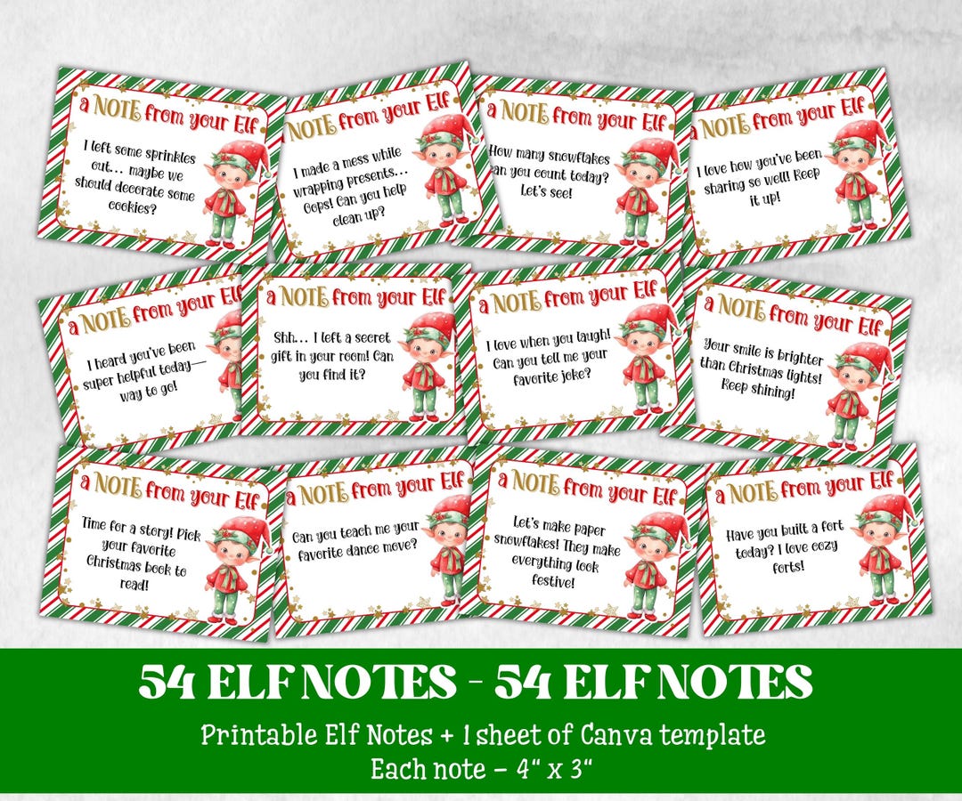 Note From Your Elf, Printable Elf Note, Printable Christmas Activities ...