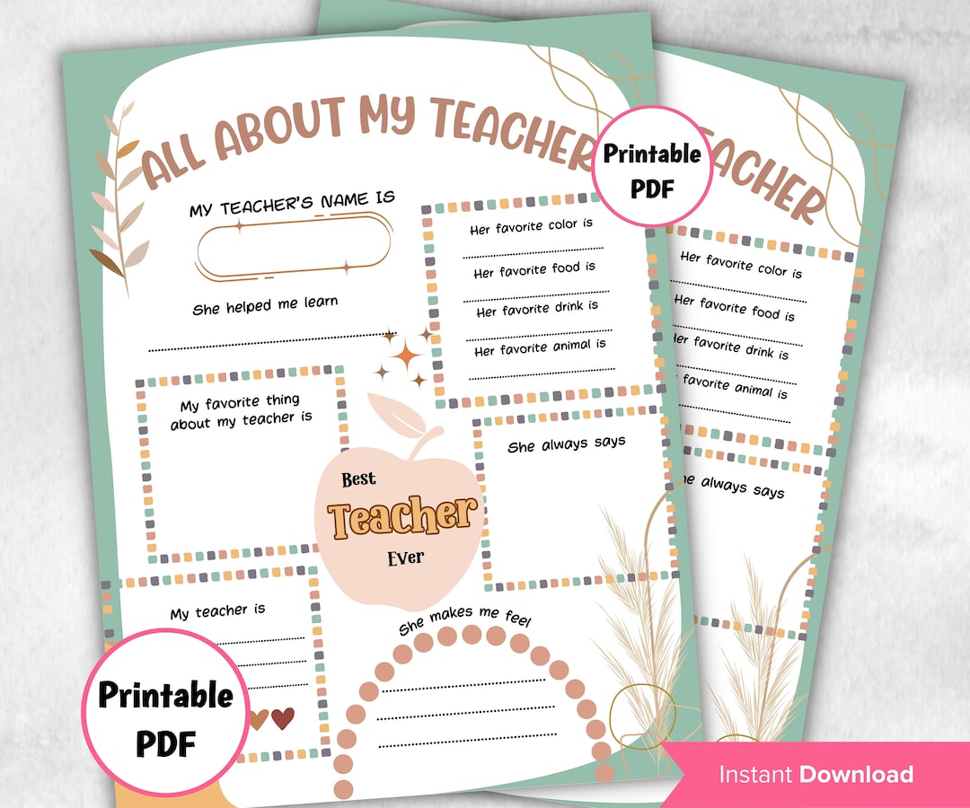 Homeschool Activity | Back to School Teacher Favorite Survey I Teacher ...