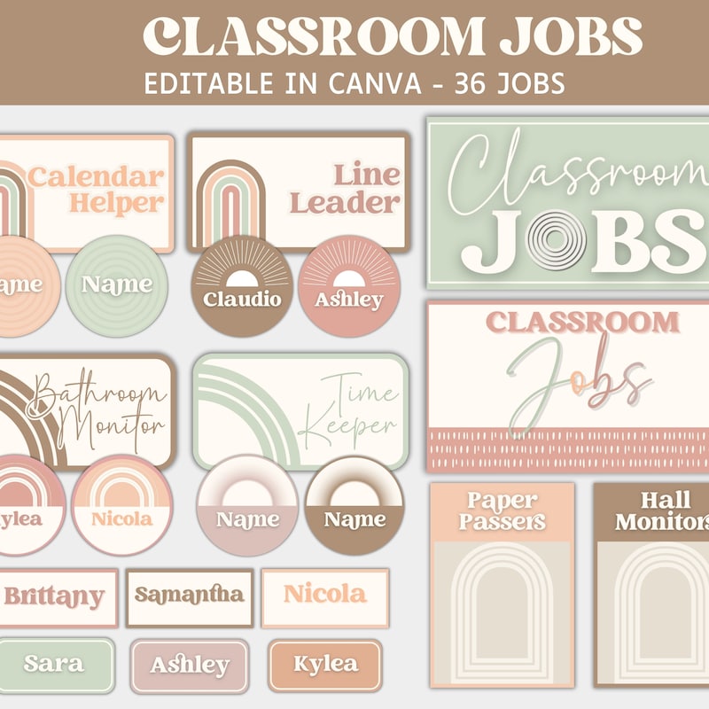 Classroom Jobs Chart - Etsy