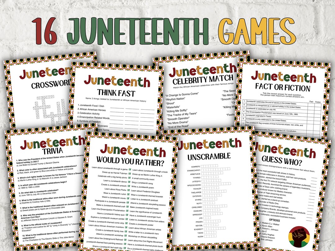 Juneteenth Games Bundle I Juneteenth Activities I African American ...