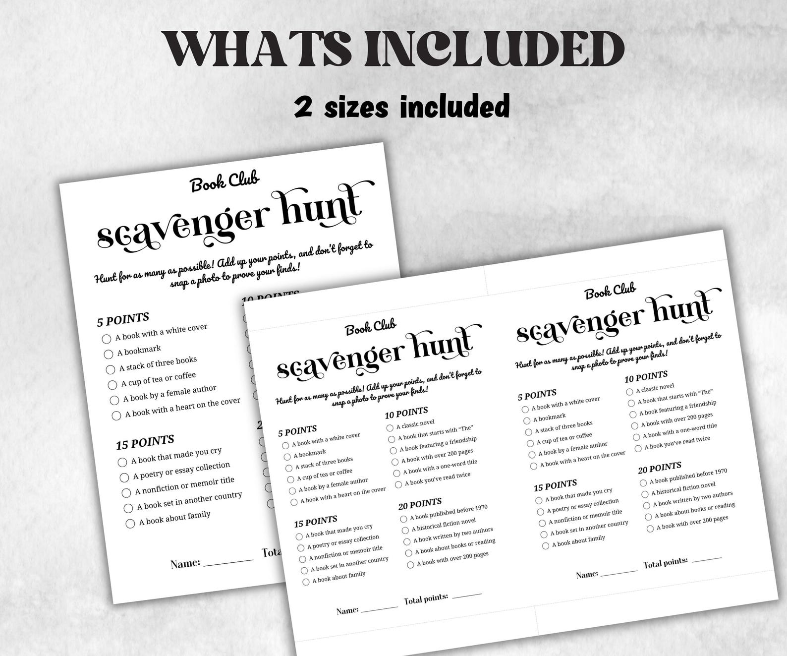 Book Club Scavenger Hunt, Book Club Hosting, Bookworm Meeting ...