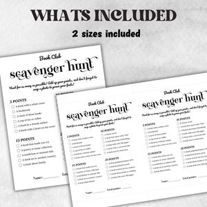 Book Club Scavenger Hunt, Book Club Hosting, Bookworm Meeting ...