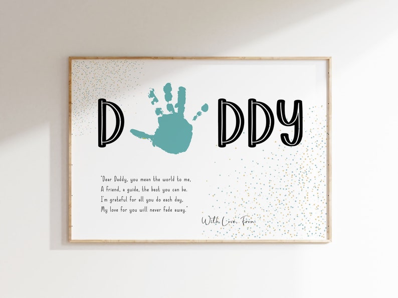 Fathers Day Handprint Art I Handprint Craft I Fathers Day Gift - Etsy