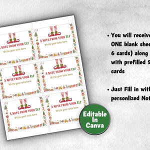 Editable Elf Notes, Printable Christmas Activities, Note From Your Elf ...