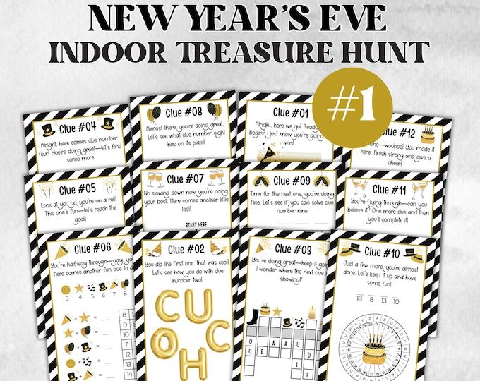 Save the New Year Kids Escape Room | Printable Party Game for Kids and ...