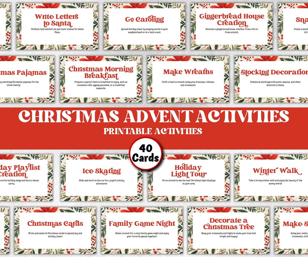 Christmas Advent Activities, Kids Advent Calendar, Christmas Activity ...