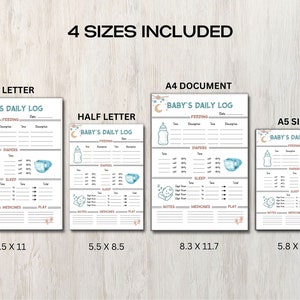 Baby's Daily Log I Infant Daily Report I Toddler Schedule I Kids Daily ...