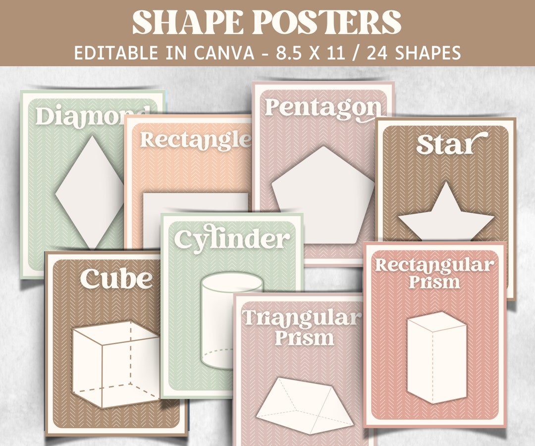 Shape Flash Cards, Learning Shapes, Classroom Posters, Educational ...
