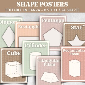 Shape Flash Cards, Learning Shapes, Classroom Posters, Educational ...