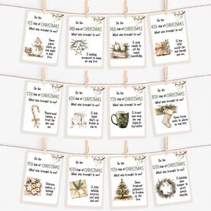 12 Days of Christmas Gift Tags, Printable Holiday Tags for Teachers ...