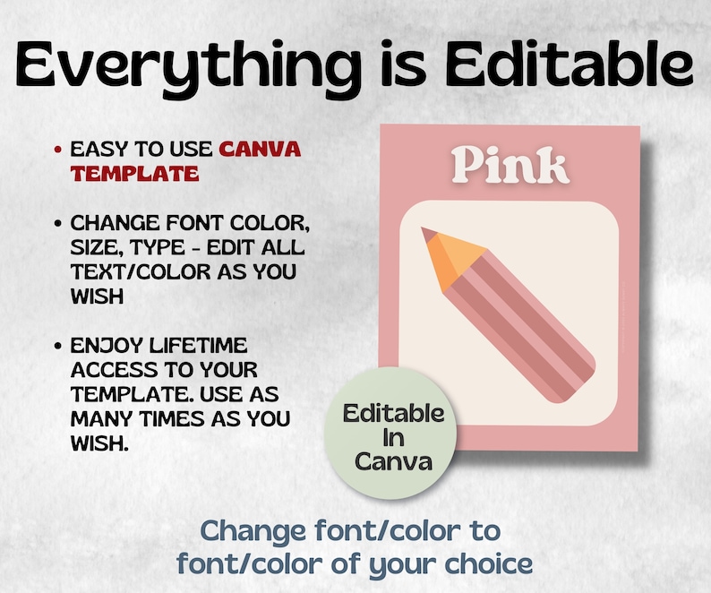 Classroom Color Poster, Educational Posters, Learning Colors, Printable ...