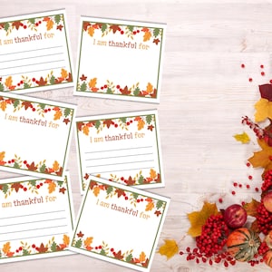 I Am Thankful for Cards, I Am Grateful for Cards, Thanksgiving ...