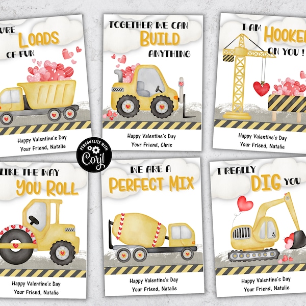 Construction Valentine - Etsy