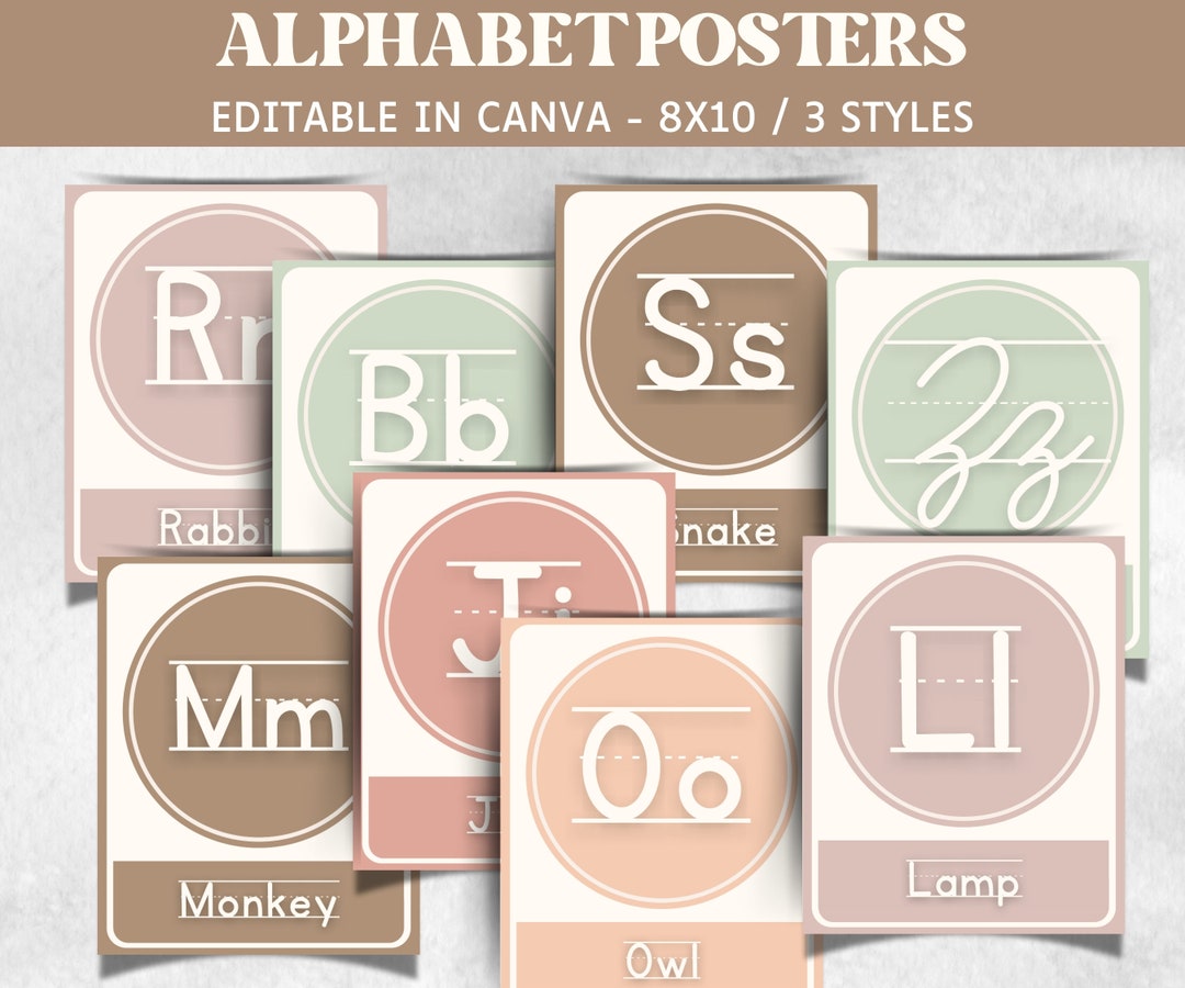 Educational Posters, Alphabet Posters, Educational Print, Educational ...