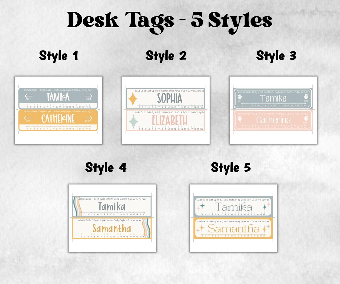 Student Name Labels, Student Desk Labels, Desk Tags, Student Name Tag ...