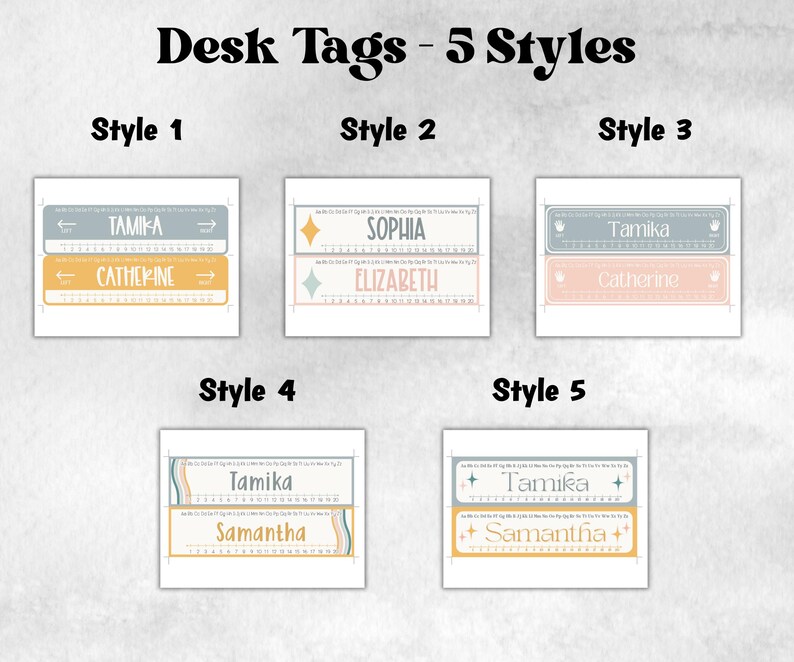 Student Name Labels, Student Desk Labels, Desk Tags, Student Name Tag ...