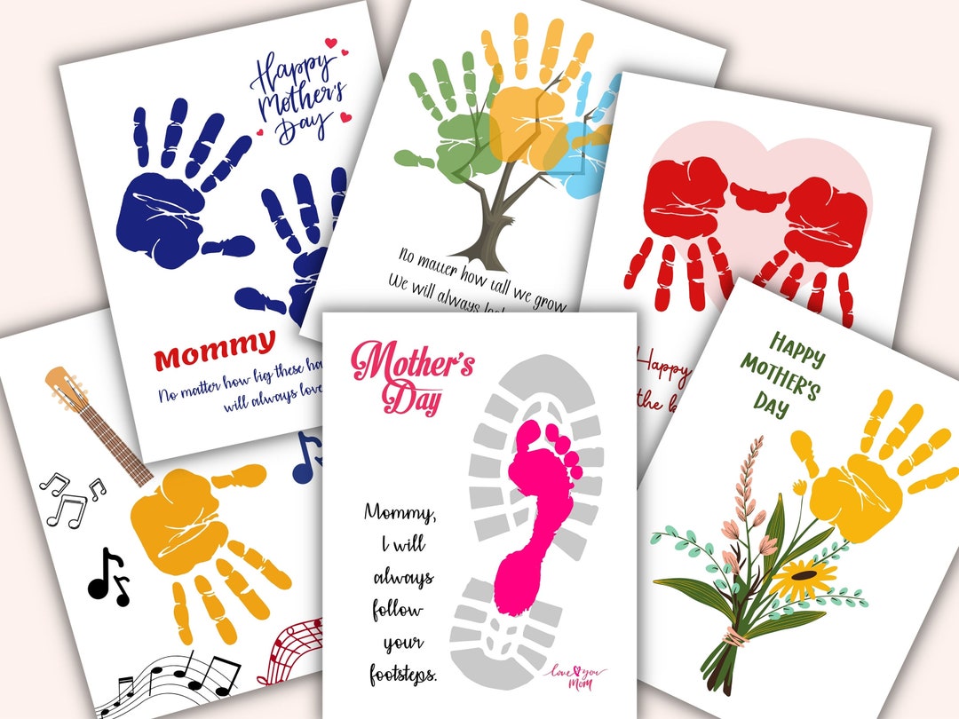 Mommy Handprint Art I Gift for Mom | Happy Mothers Day Handprint Craft ...