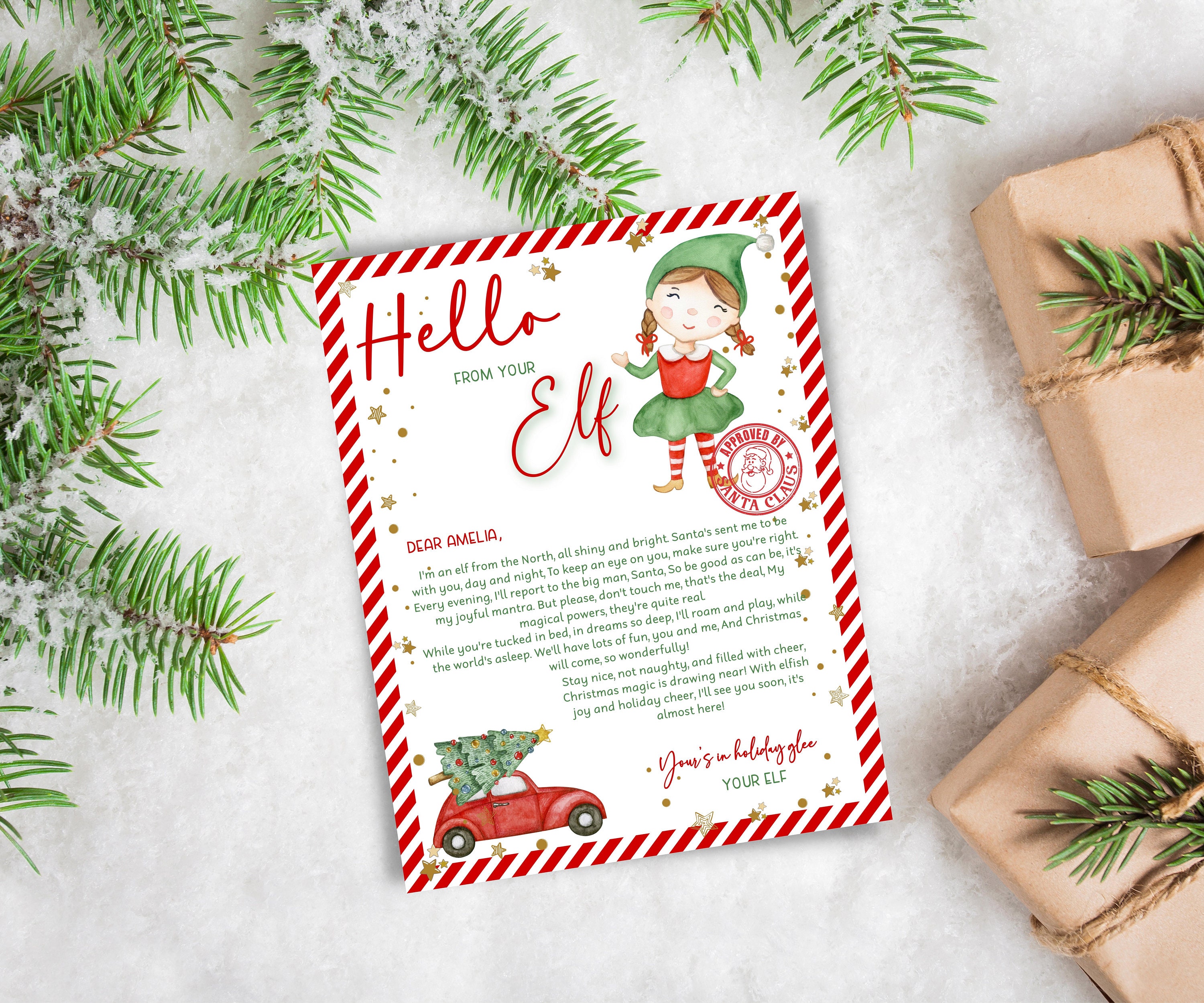Carta de Elf pack carta de llegada de elf carta de regreso - Etsy México