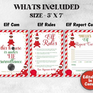 Editable Elf Adoption Certificate, Christmas Elf Cam Bundle , Elf Rules ...