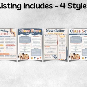 Editable School Newsletter Template, Classroom Newsletter, Teacher ...
